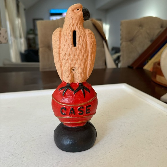 J.I | Accents | Vintage Ji Case Old Abe Eagle Cast Iron Coin Bank ...
